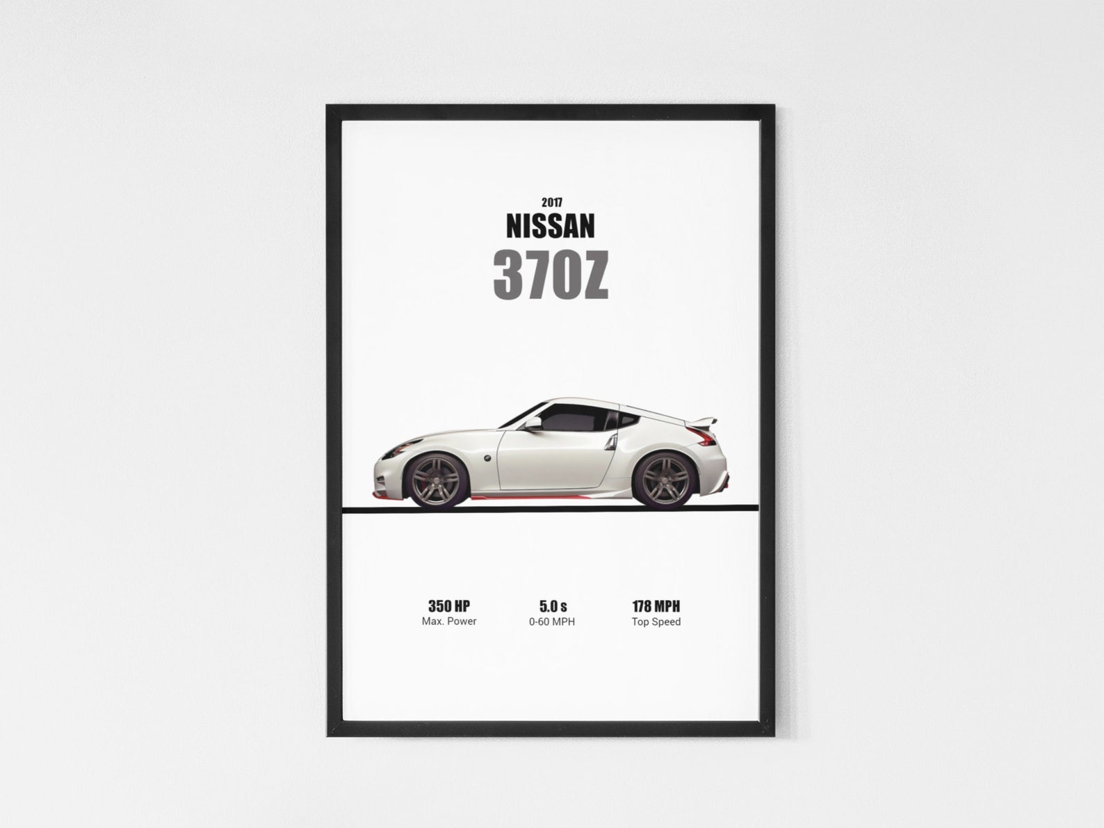 Nissan 370Z 2017 Wall Art Printable | Digital Download Poster Men Kids ...