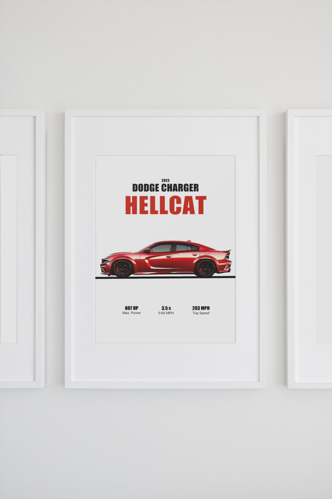 Dodge Charger Hellcat 2023 SRT Wall Art Printable Digital Download ...