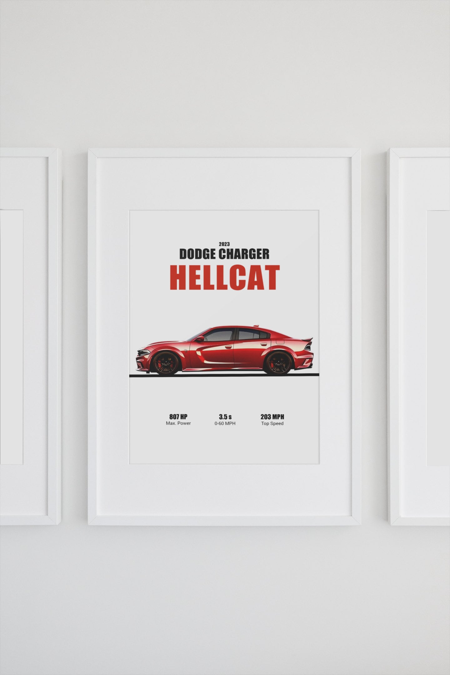 Dodge Charger Hellcat Art Print | Muscle Car Poster (digital Download ...