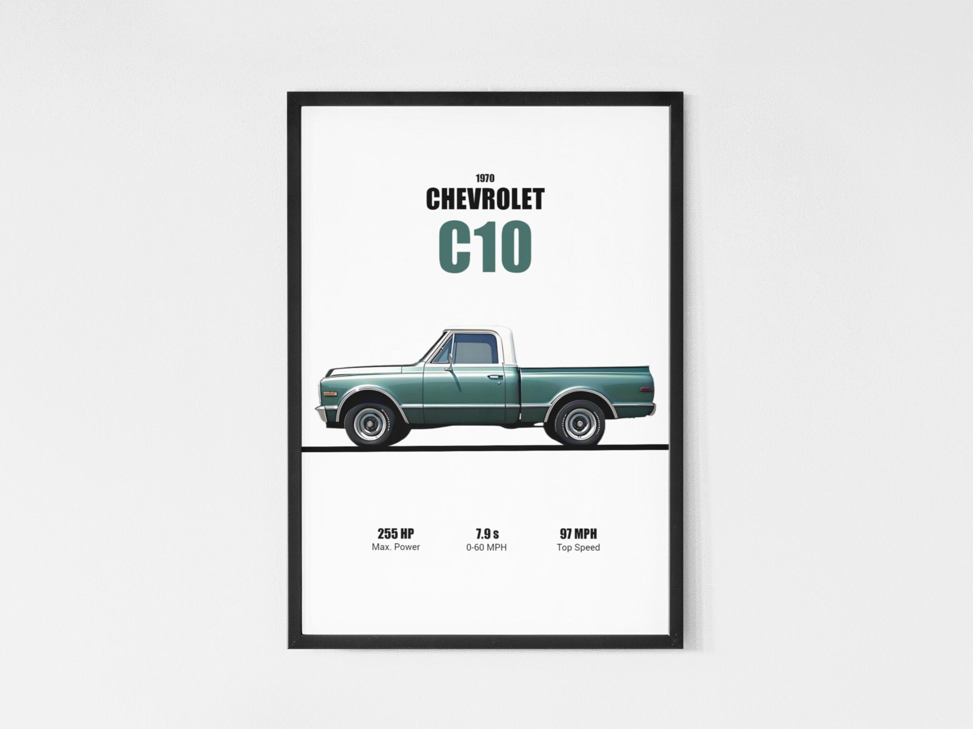 Chevrolet C10 1970 Wall Art Printable | Digital Download Poster Men ...