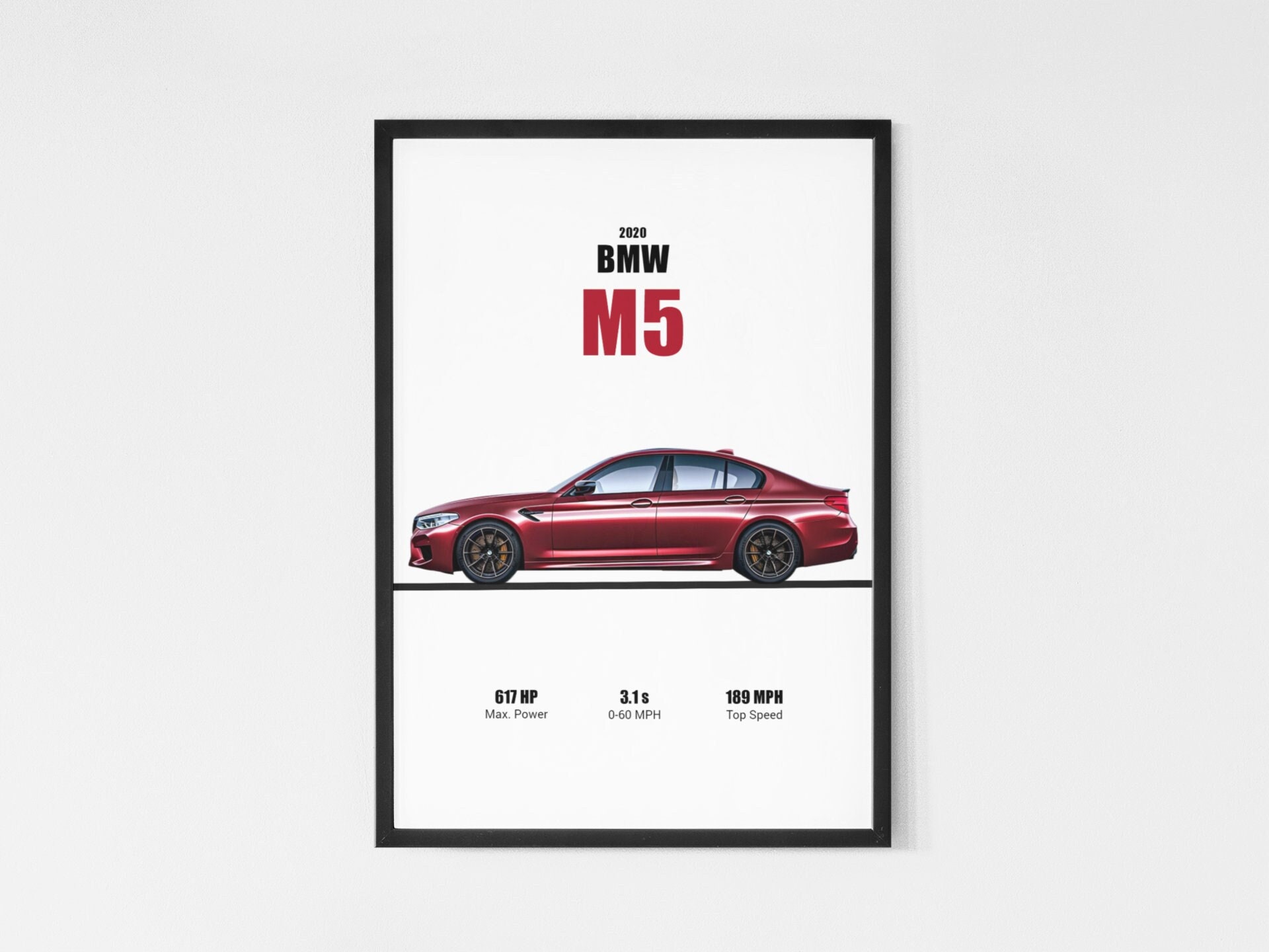 BMW M5 2020 Wall Art Printable Digital Download Poster Men Kids Boys ...