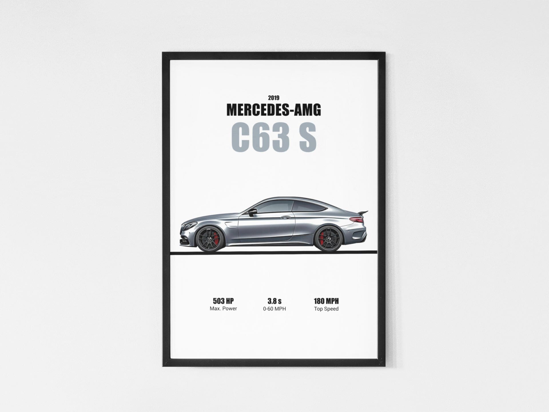 Mercedes AMG C63 S 2019 Wall Art Printable | Download Poster Men Kids ...