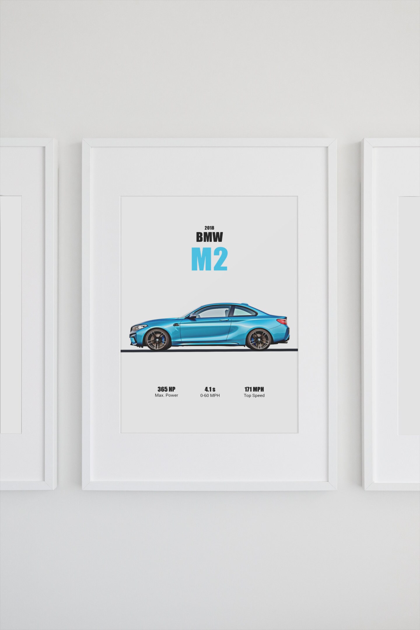 BMW M2 2018 Blueprint Art | Car Poster, Supercar Decor (digital ...