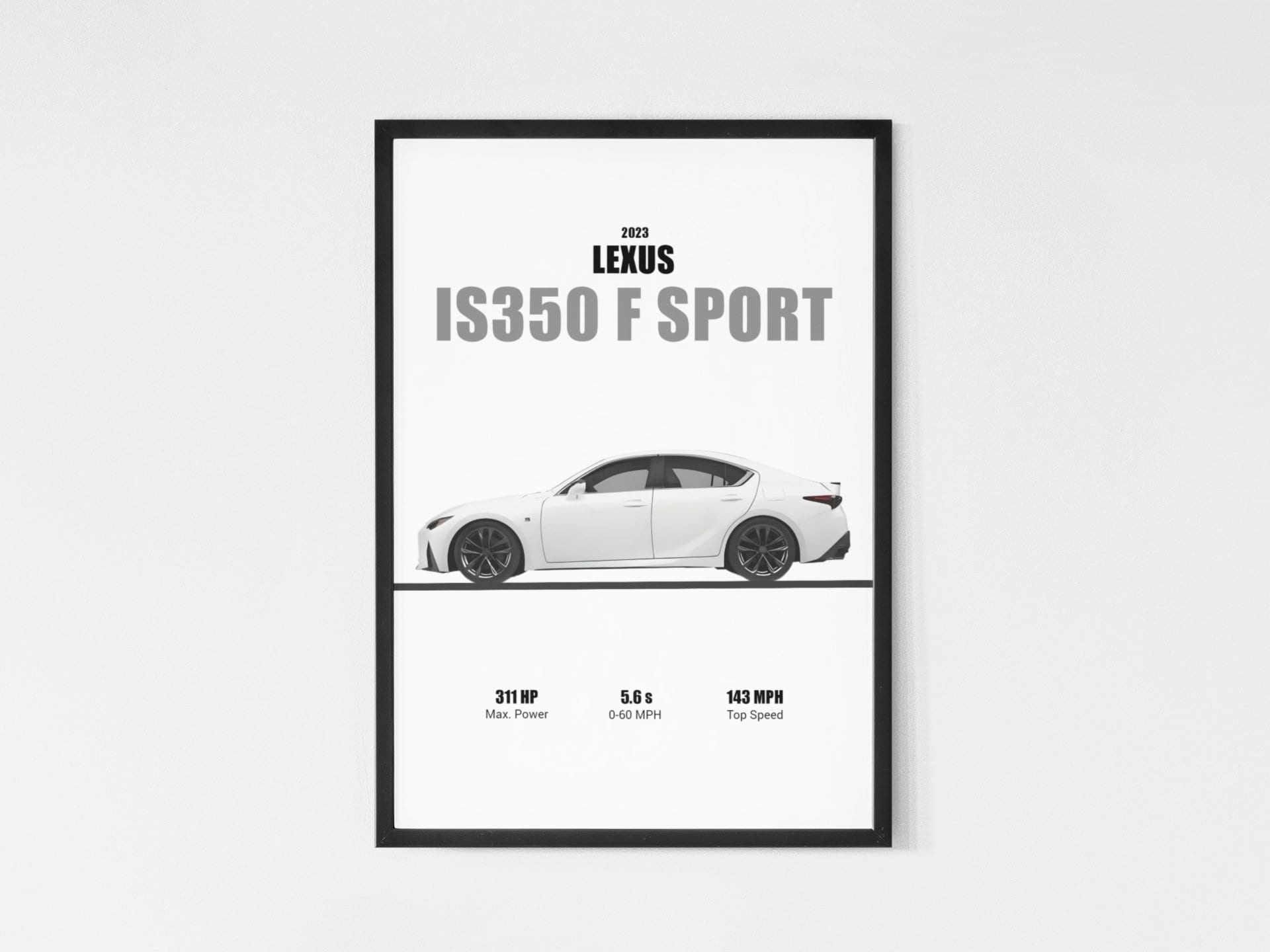 Lexus IS350 F Sport Wall Art Printable | Digital Download Poster Men ...