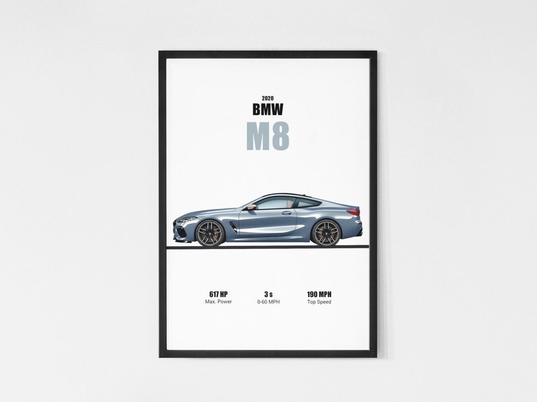 BMW M8 2020 Wall Art Printable Digital Download Poster Men Kids Boys ...