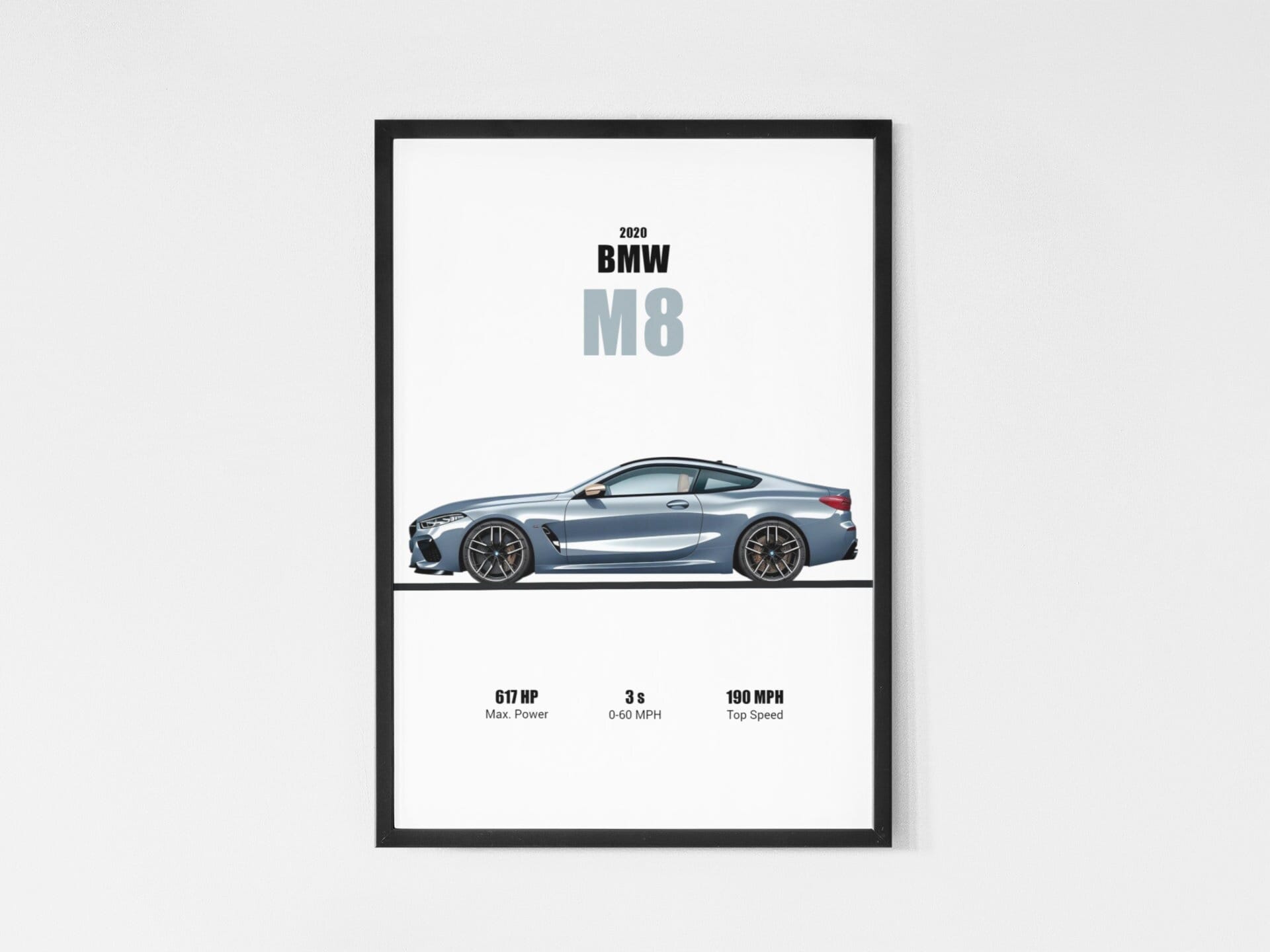 BMW M8 2020 Wall Art Printable Digital Download Poster Men Kids Boys ...