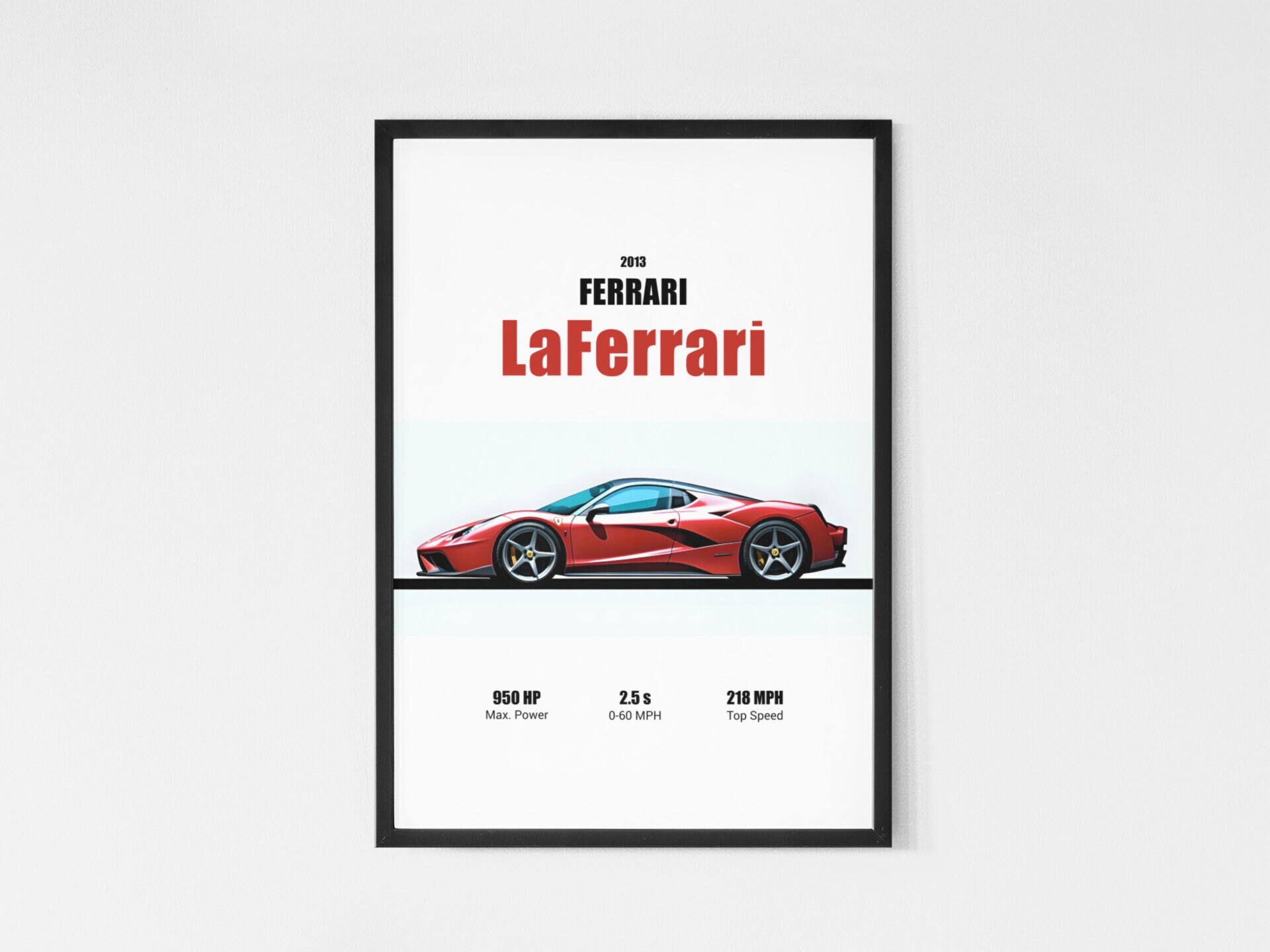Ferrari Laferrari Art Print | Supercar Poster (digital Download) - Etsy