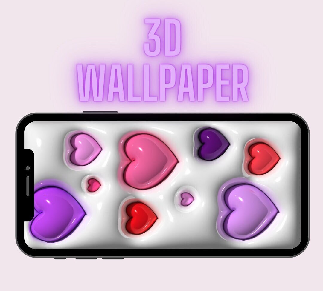 3D Hearts Wallpaper Iphone Wallpapers Samsung Wallpapers - Etsy
