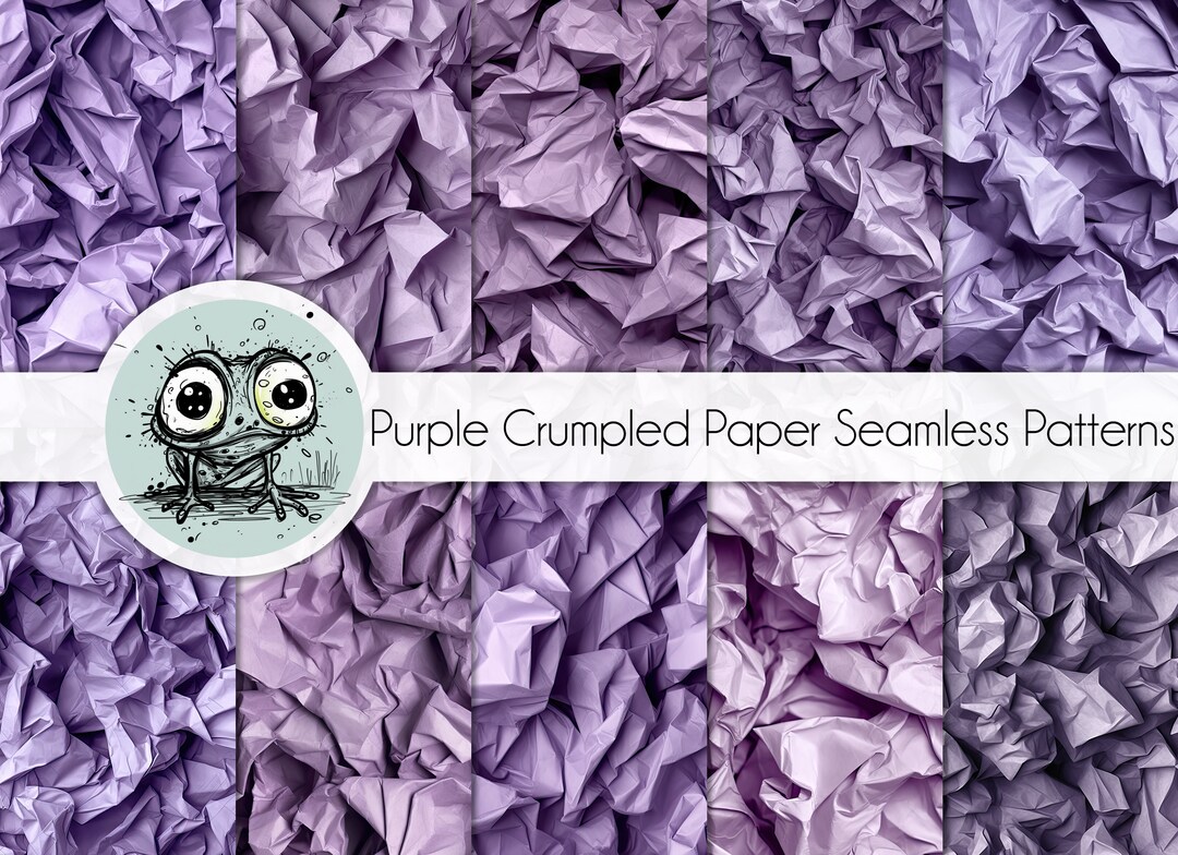 10 Seamless Purple Crumpled Paper Digital Pattern,shabby Scrapbook ...