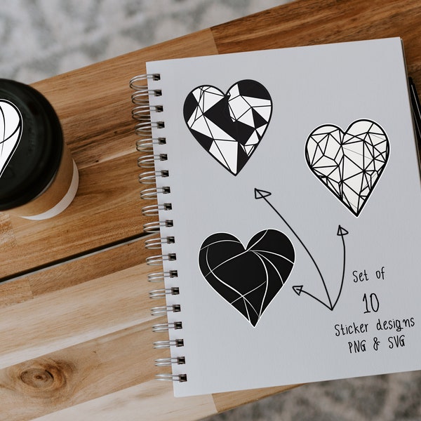 Monochrome Stickers - Etsy