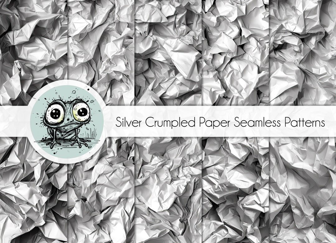 15 Seamless Silver Crumpled Paper Digital Patternshabby - Etsy