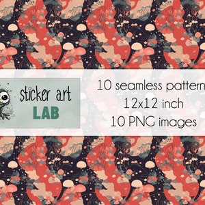 10 Kimono Seamless Digital Patterns, Japanese Scrapbook Paper, Geisha ...