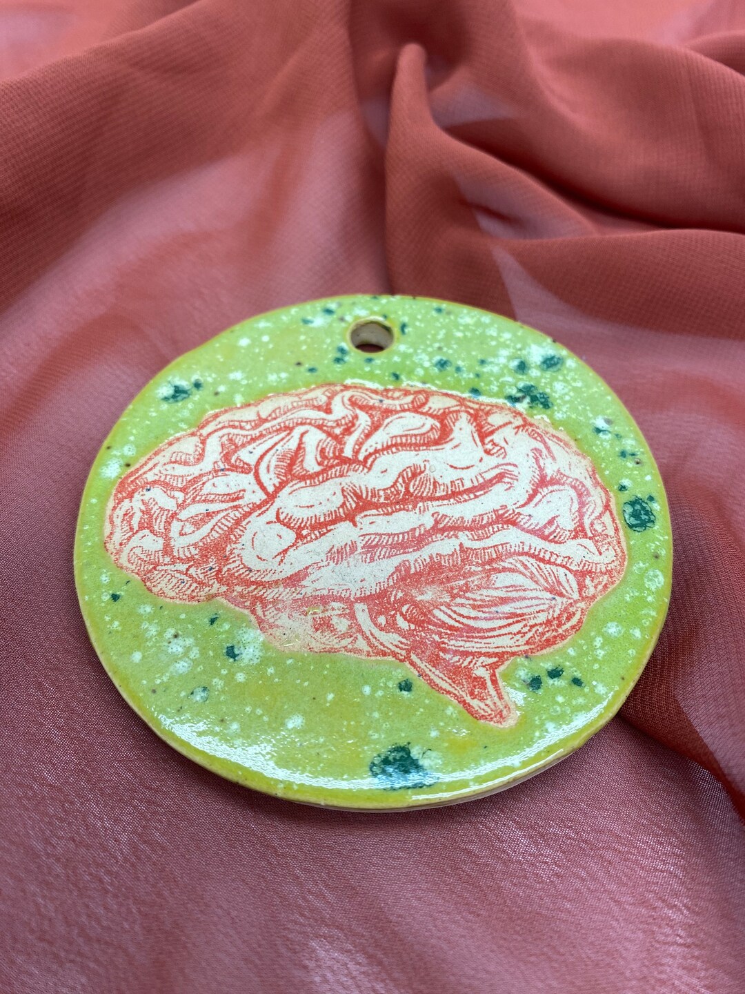 Green Brain Ornaments - Etsy