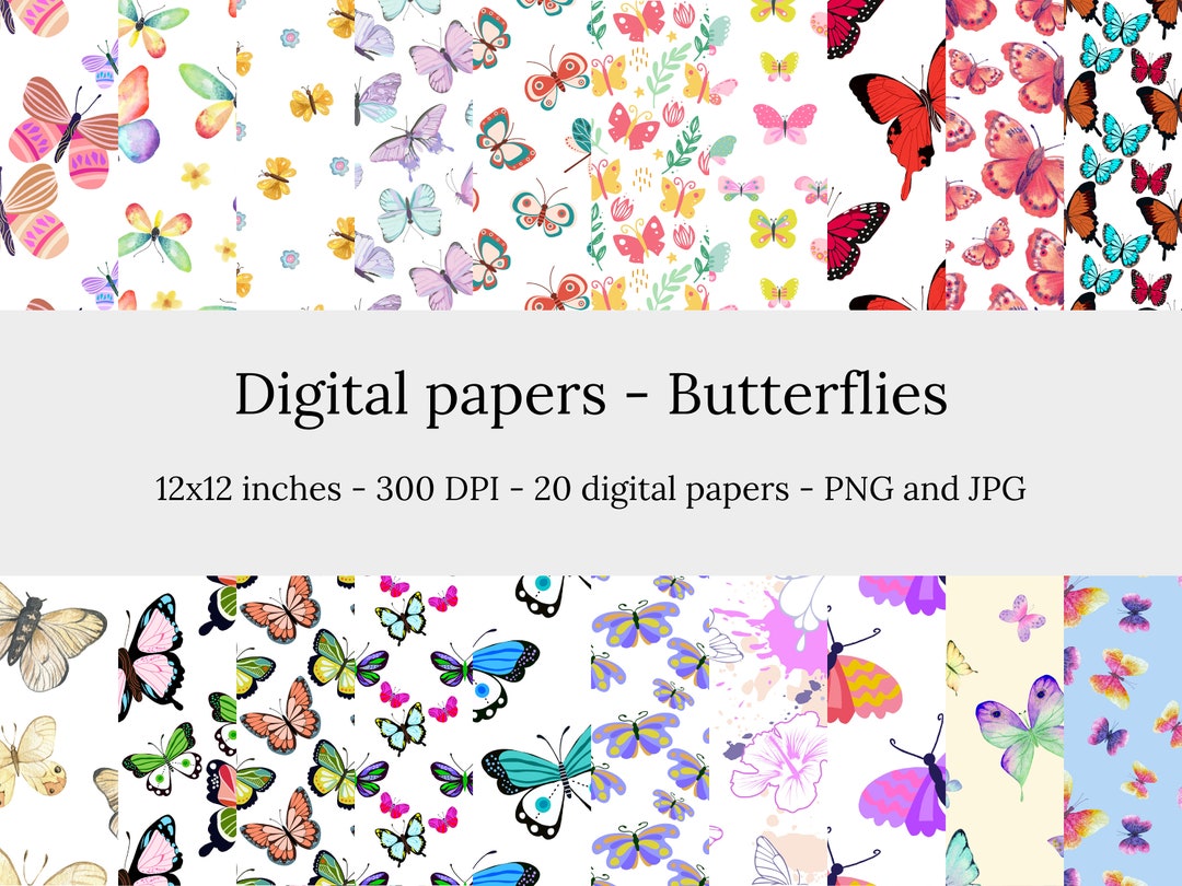 Butterflies – 20 High Quality Seamless Downloadable Butterflies Digital ...