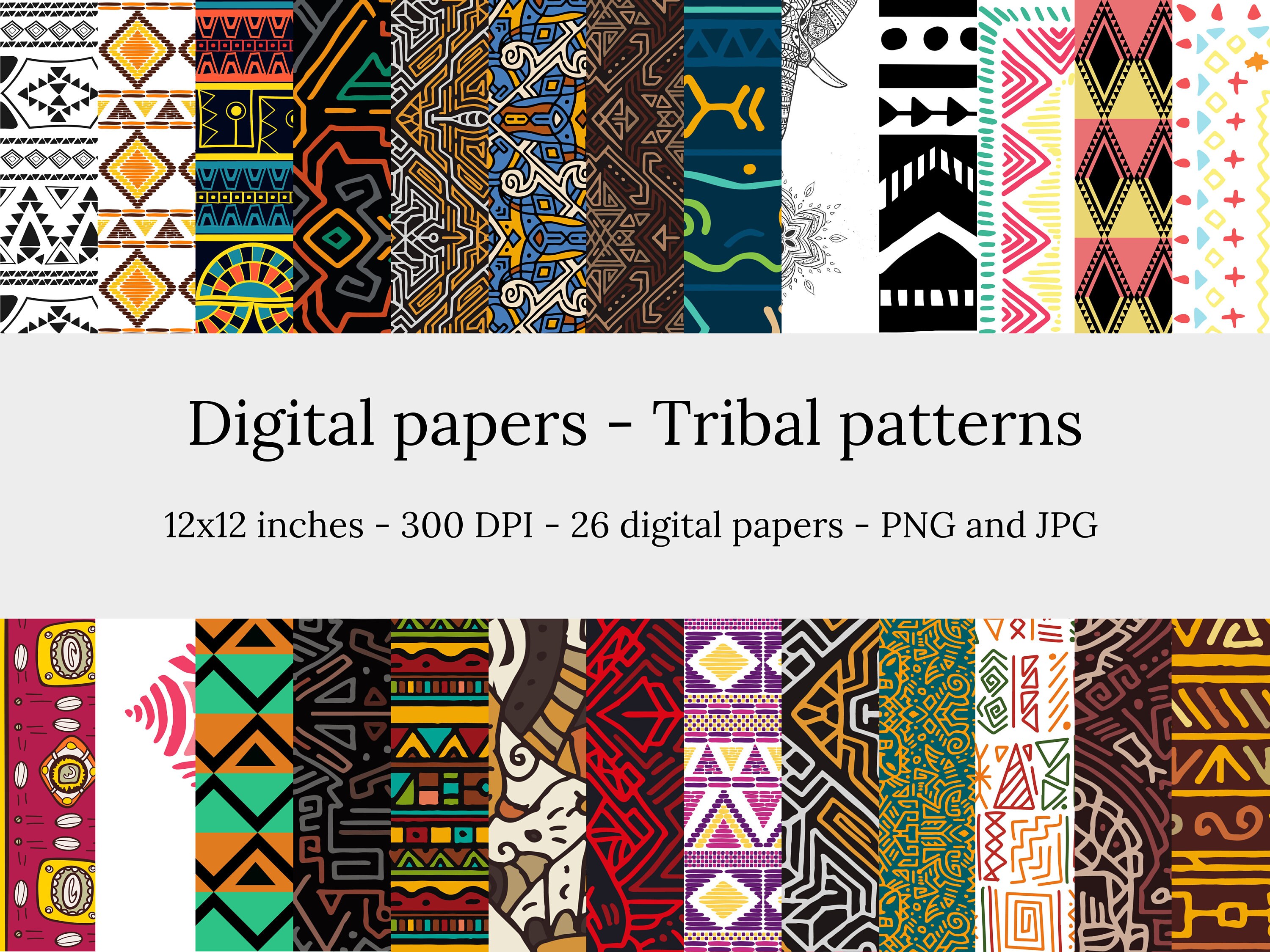 Tribal Patterns – 26 High Quality Seamless Downloadable Tribal Patterns ...