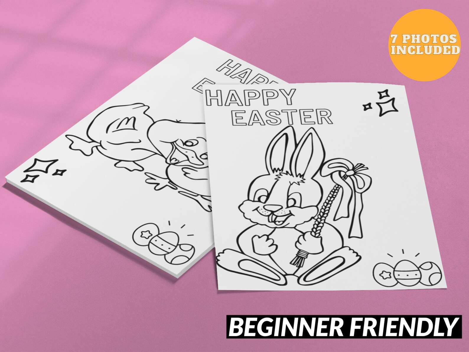 Easter Bunny & Friends Colouring, 7 Cool Colouring Pages, Colouring ...
