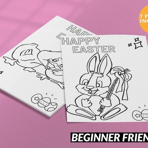 Easter Bunny & Friends Colouring, 7 Cool Colouring Pages, Colouring ...