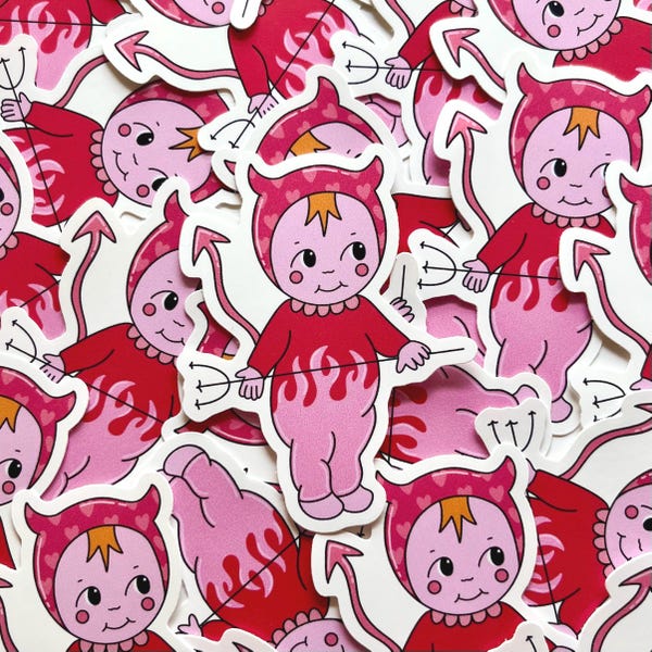 Kewpie Doll Sticker - Etsy