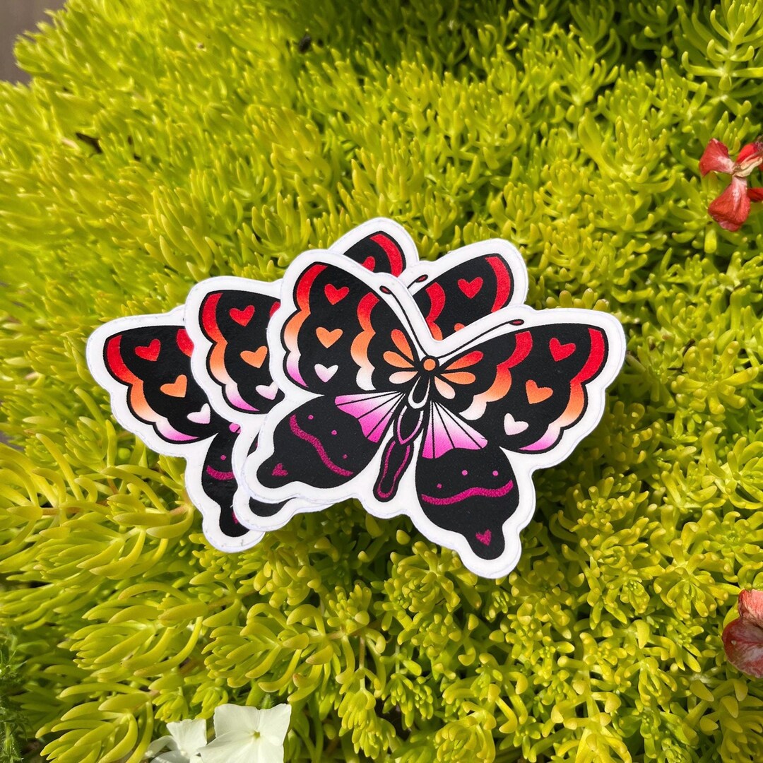 Lesbian Pride Butterfly Sticker Waterproof LGBTQ Stickers - Etsy