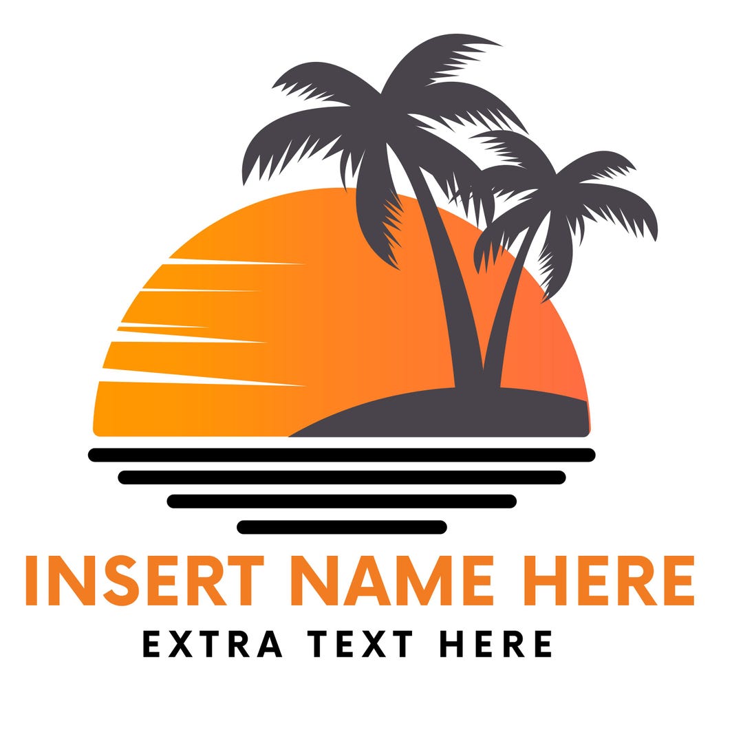 Palm Trees Logo / Travel Agency Logo - Etsy