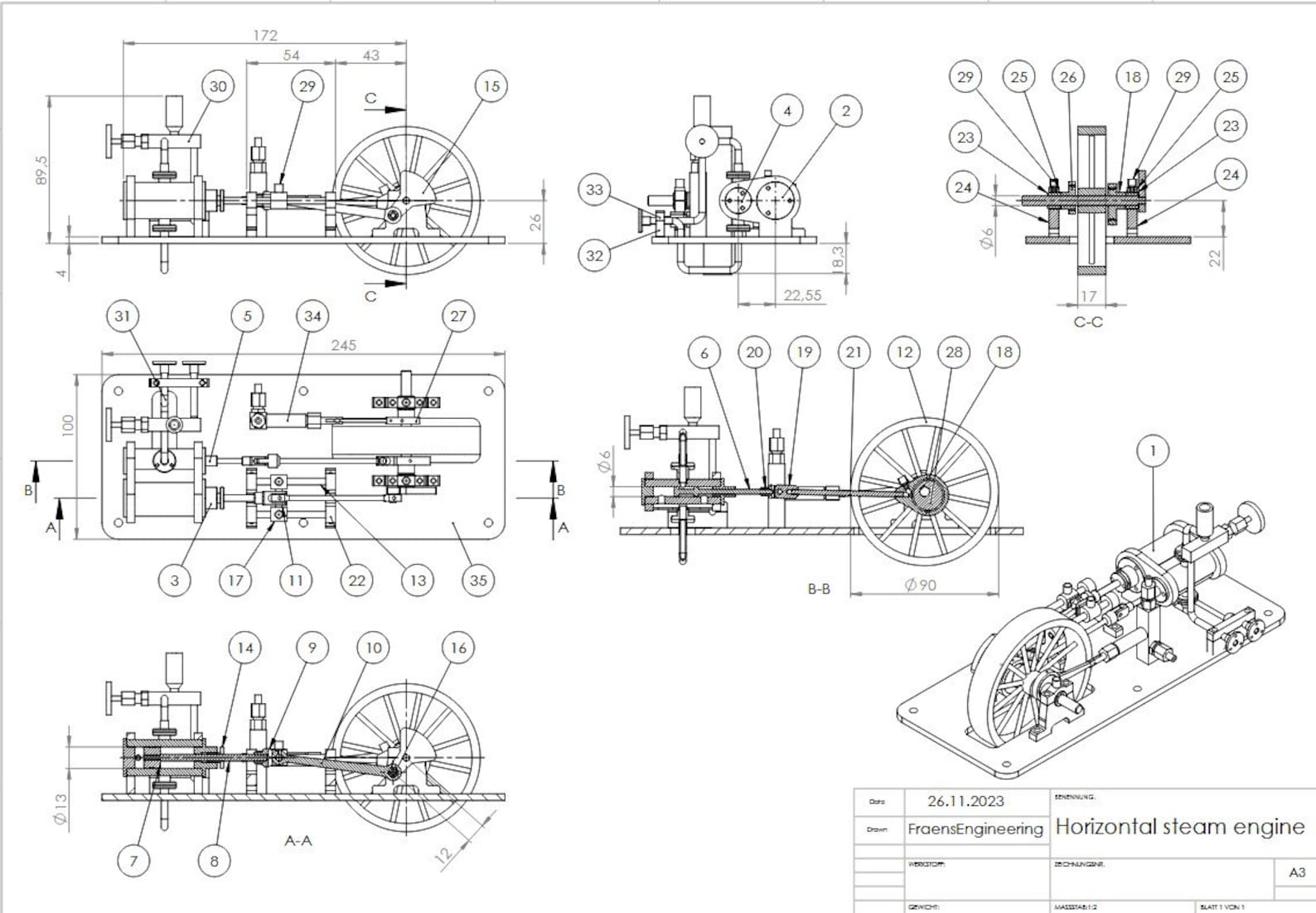 Horizontal Steam Engine With Feed Water Pump - Etsy