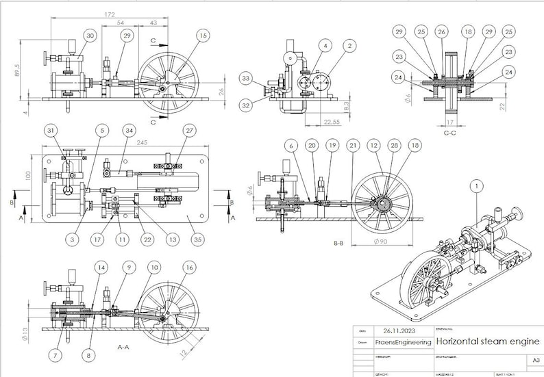 Horizontal Steam Engine With Feed Water Pump - Etsy