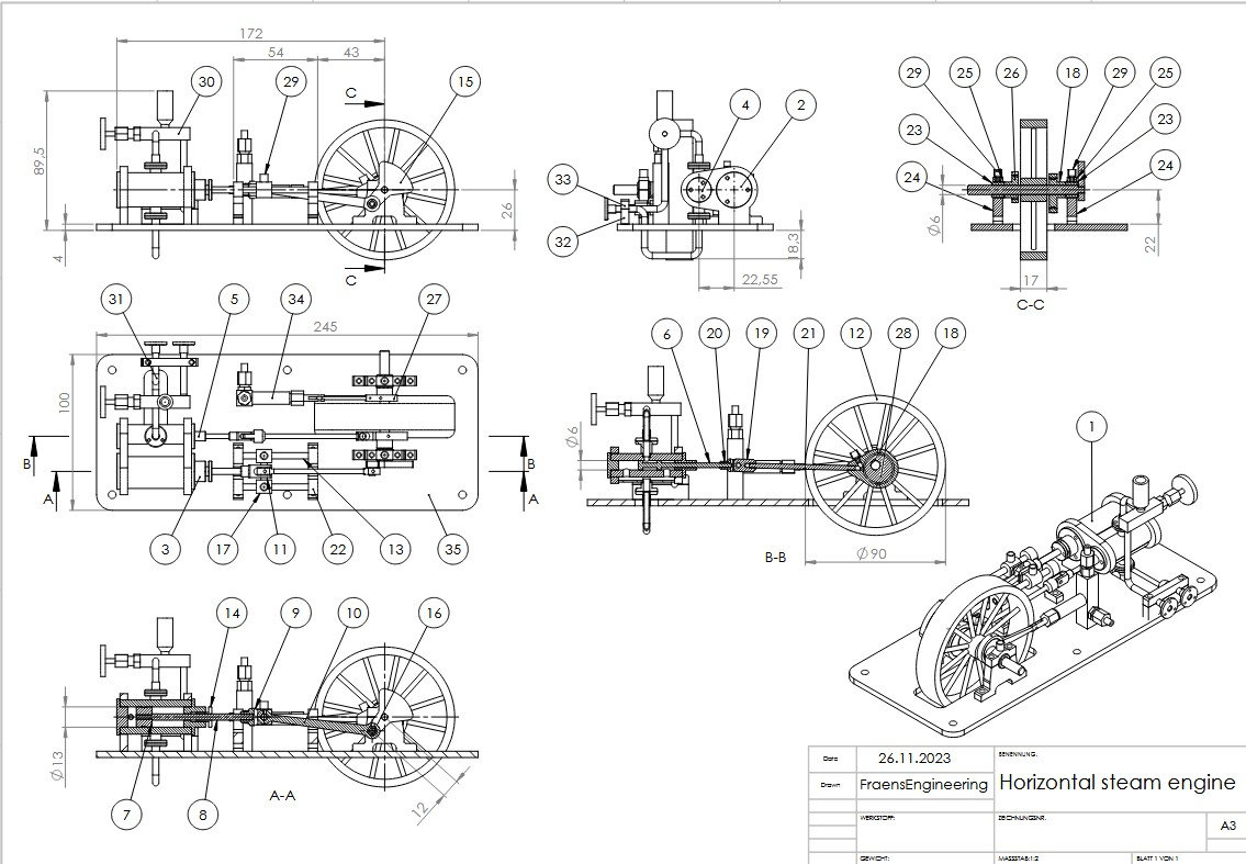 Horizontal Steam Engine With Feed Water Pump - Etsy