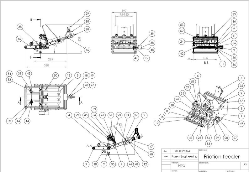 3D Printed Friction Feeder A4 - Etsy