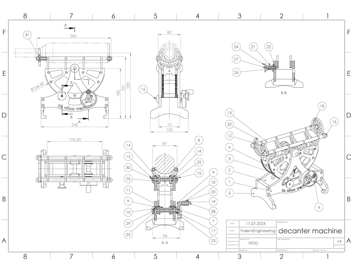 3D Printed Wine Decanting Machine - Etsy
