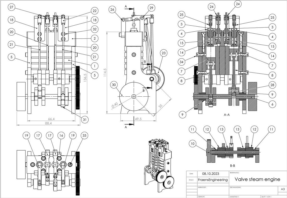 Steam Engine With Valve Control - Etsy