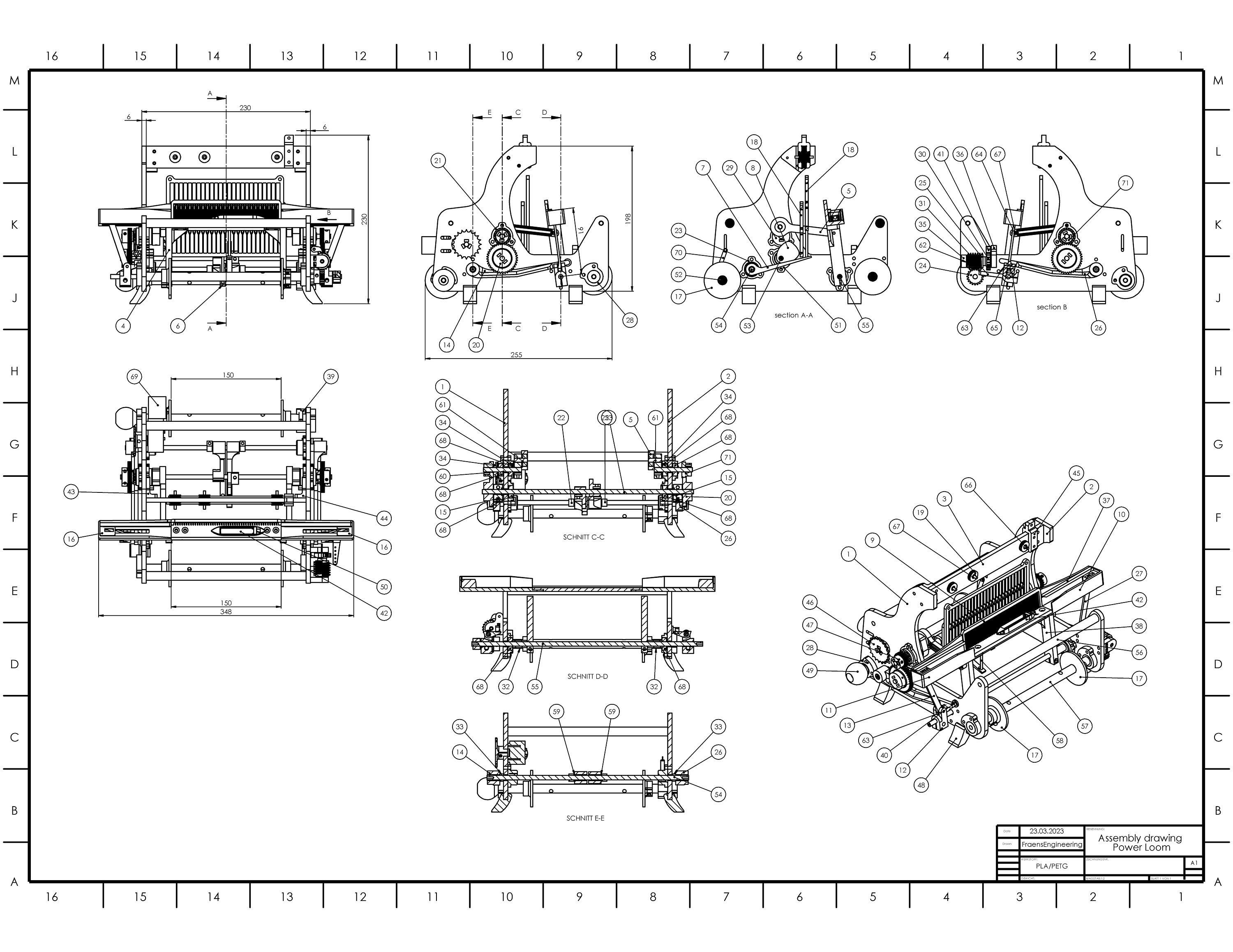 3D Printed Power Loom - Etsy