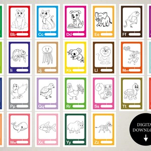 Printable A4 Alphabet Coloring Pages for Kids. - Etsy