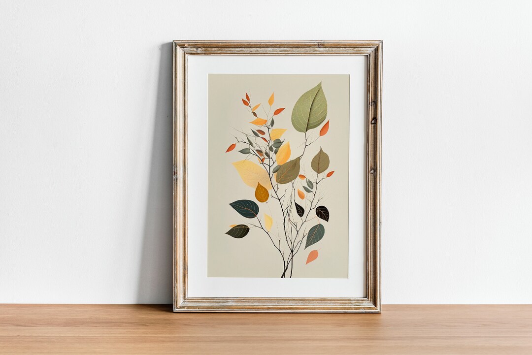 Farmhouse Leaves Poster, Printable, Instant Download, Home Decor ...