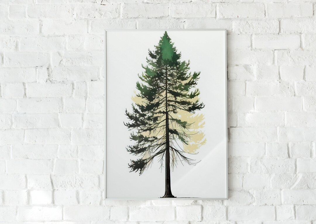 Simple Pine Tree Printable Poster, Instant Download, High Quality Image ...