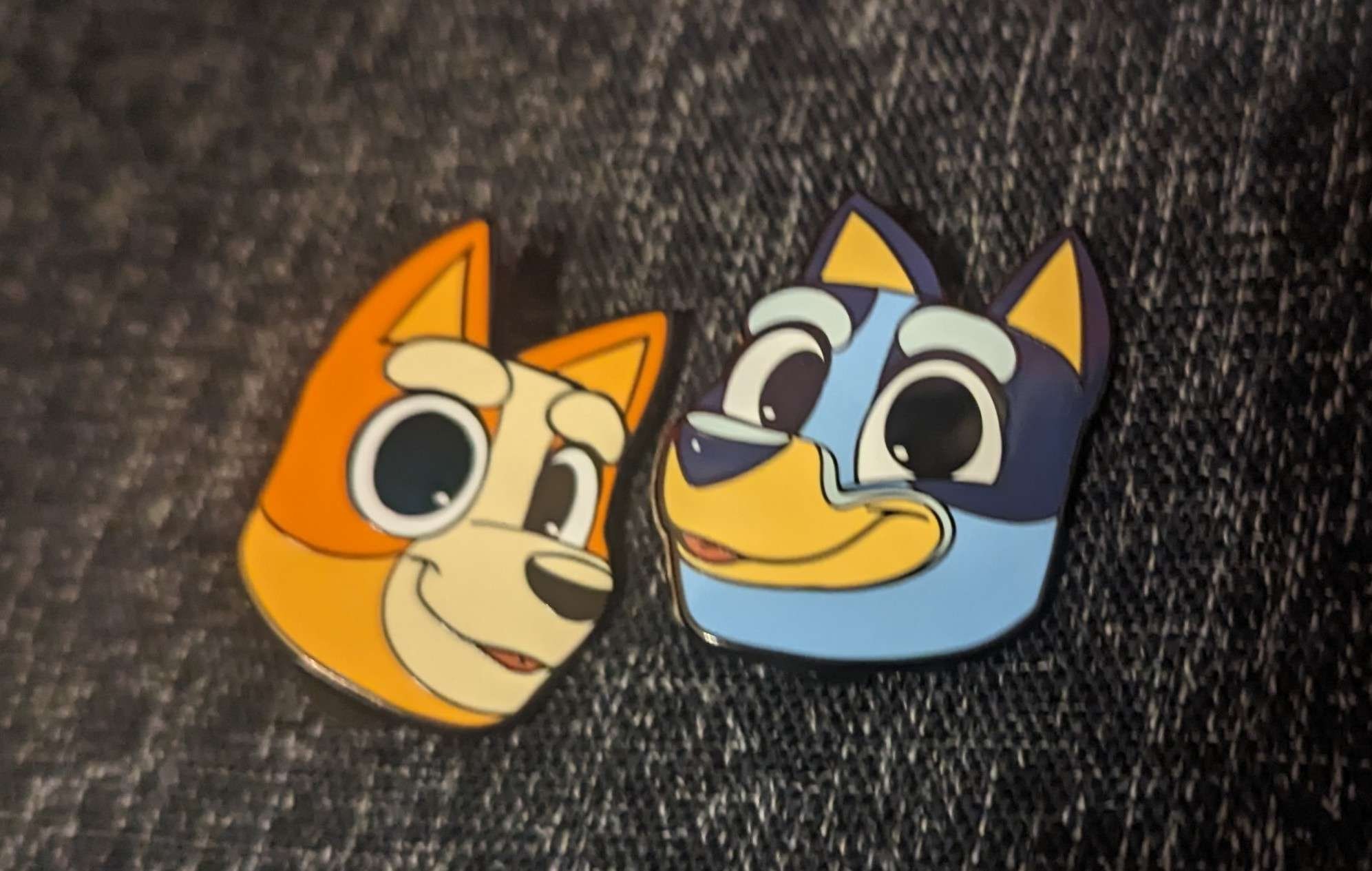 Bluey Blue Orange Bingo Dog Sisters Enamel Pin - Etsy