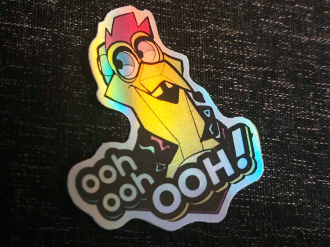 Gwimbly Smiling Friends Adultswim Holo Sticker - Etsy
