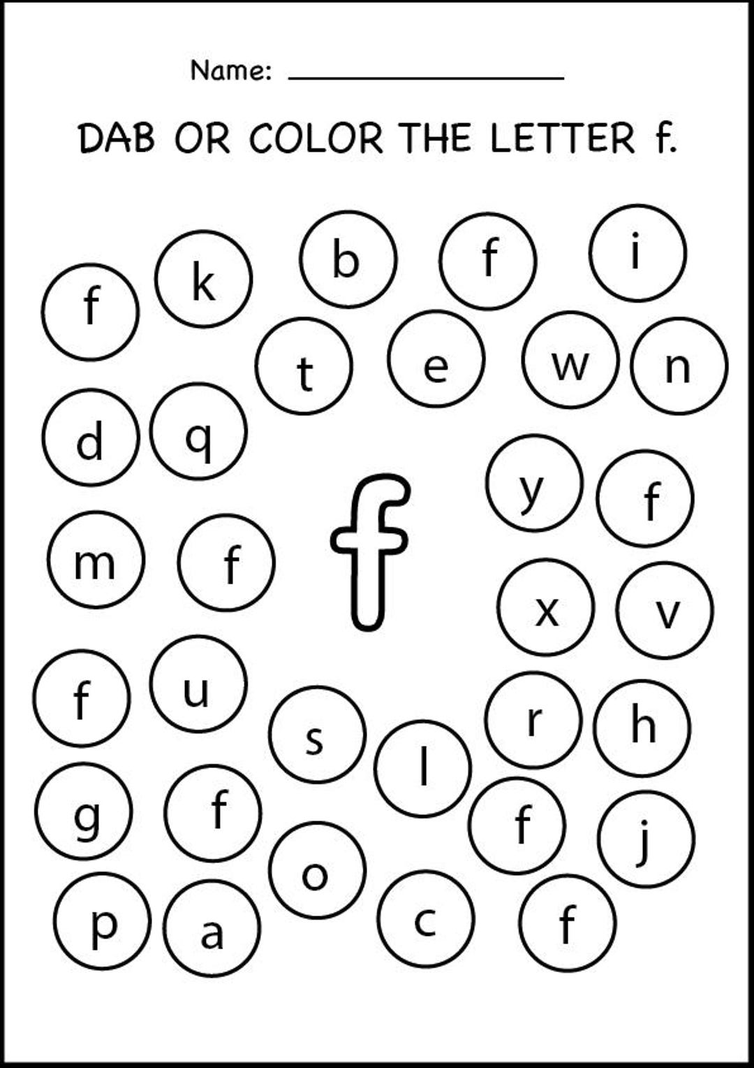 Lowercase Alphabet Dab It Worksheets | A-Z Do a Dot Printable ...