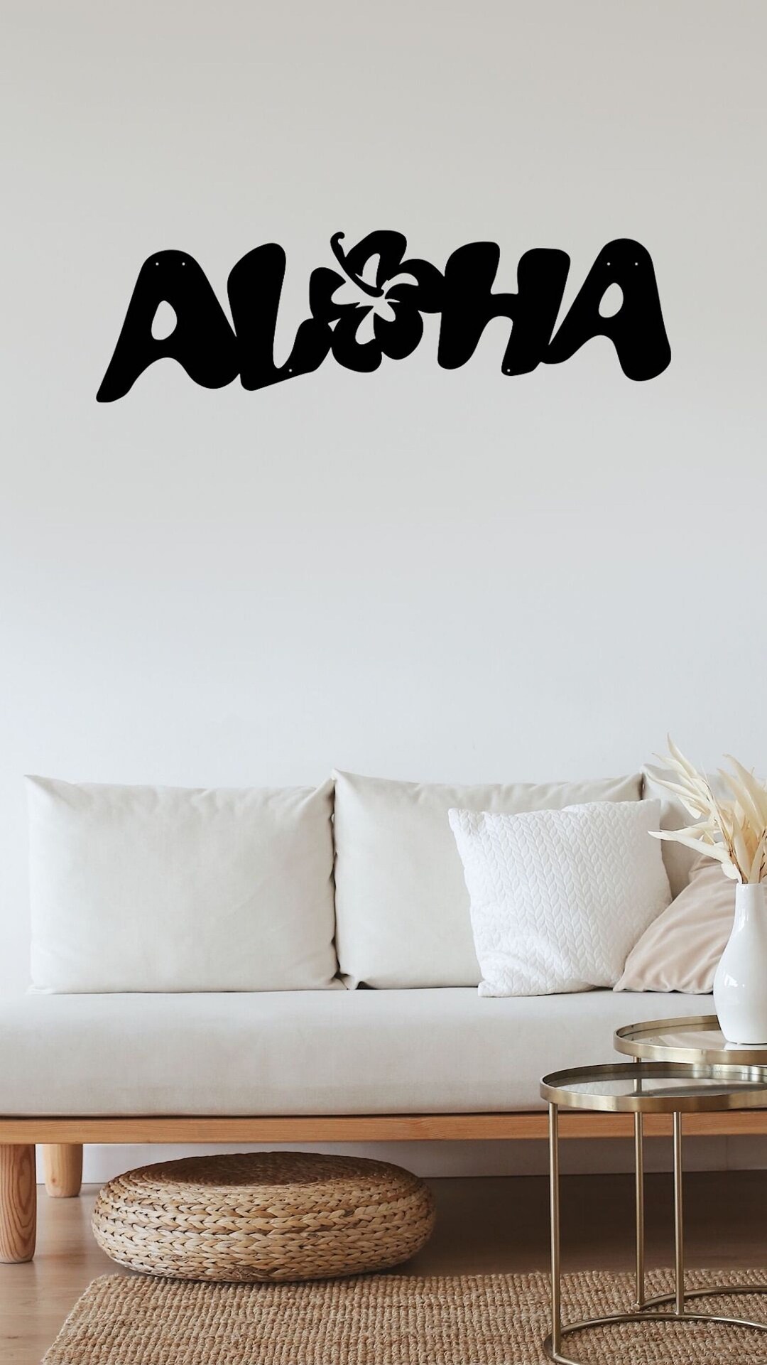 Wall Decor, Aloha Metal Wall Art, Aloha Sign, Porch Sign, Wire Art Wall ...
