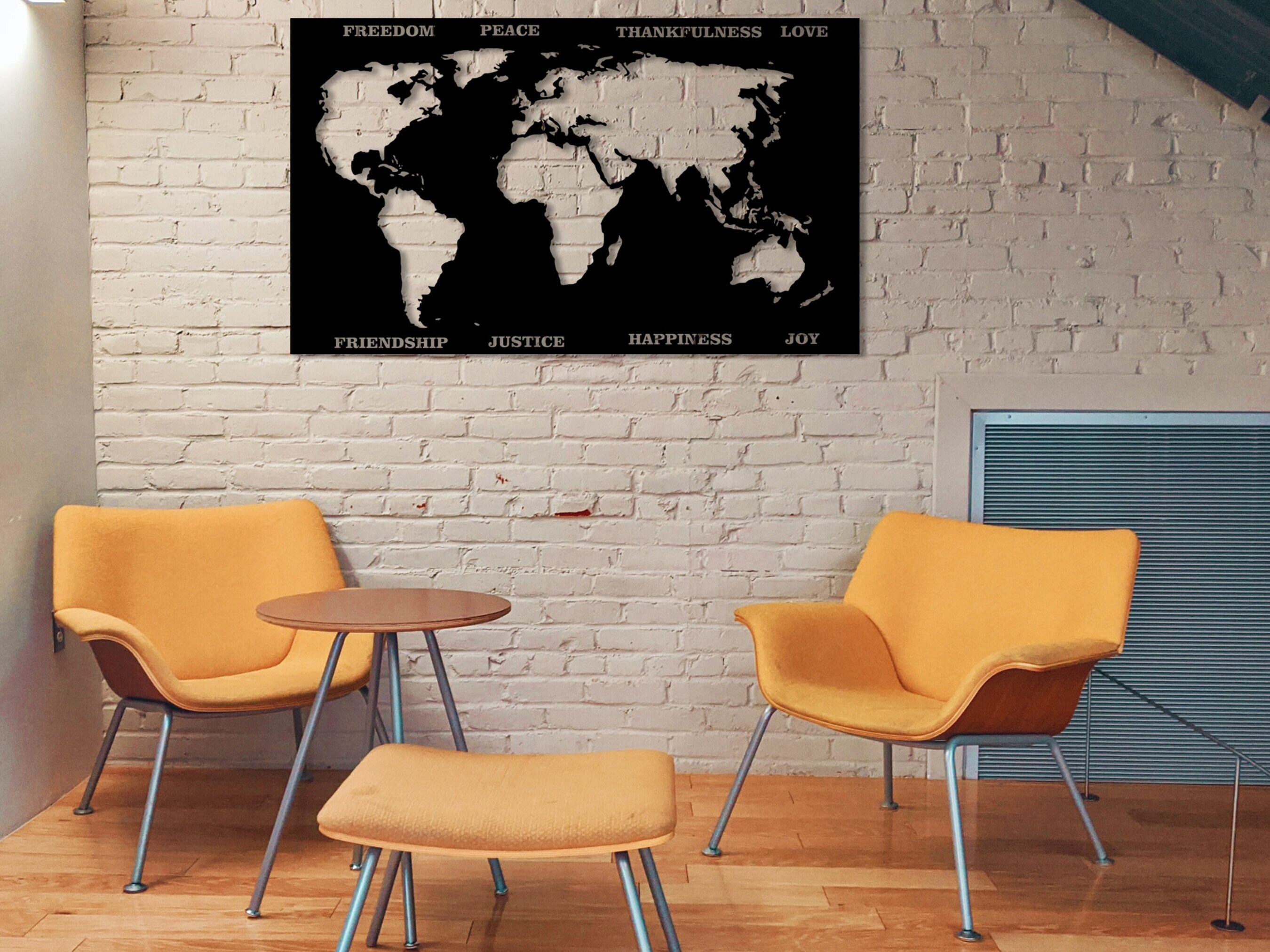 Metal&led Sign, World Map Sign, Metal World Map Led Sign, Metal Wall ...