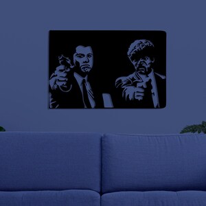 Iconic Pulp Fiction Metal Wall Art, Tarantino Movie Poster Decor ...