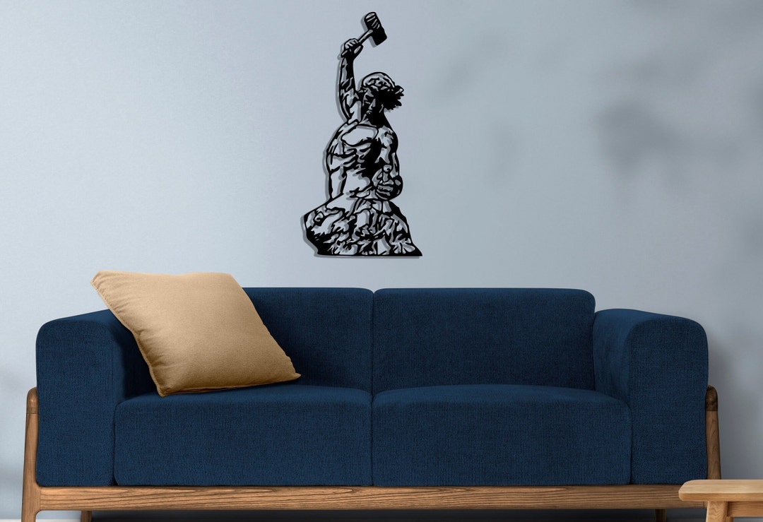 Self Made Man Metal Wall Art, Inspirational Sculpture Wall Decor ...