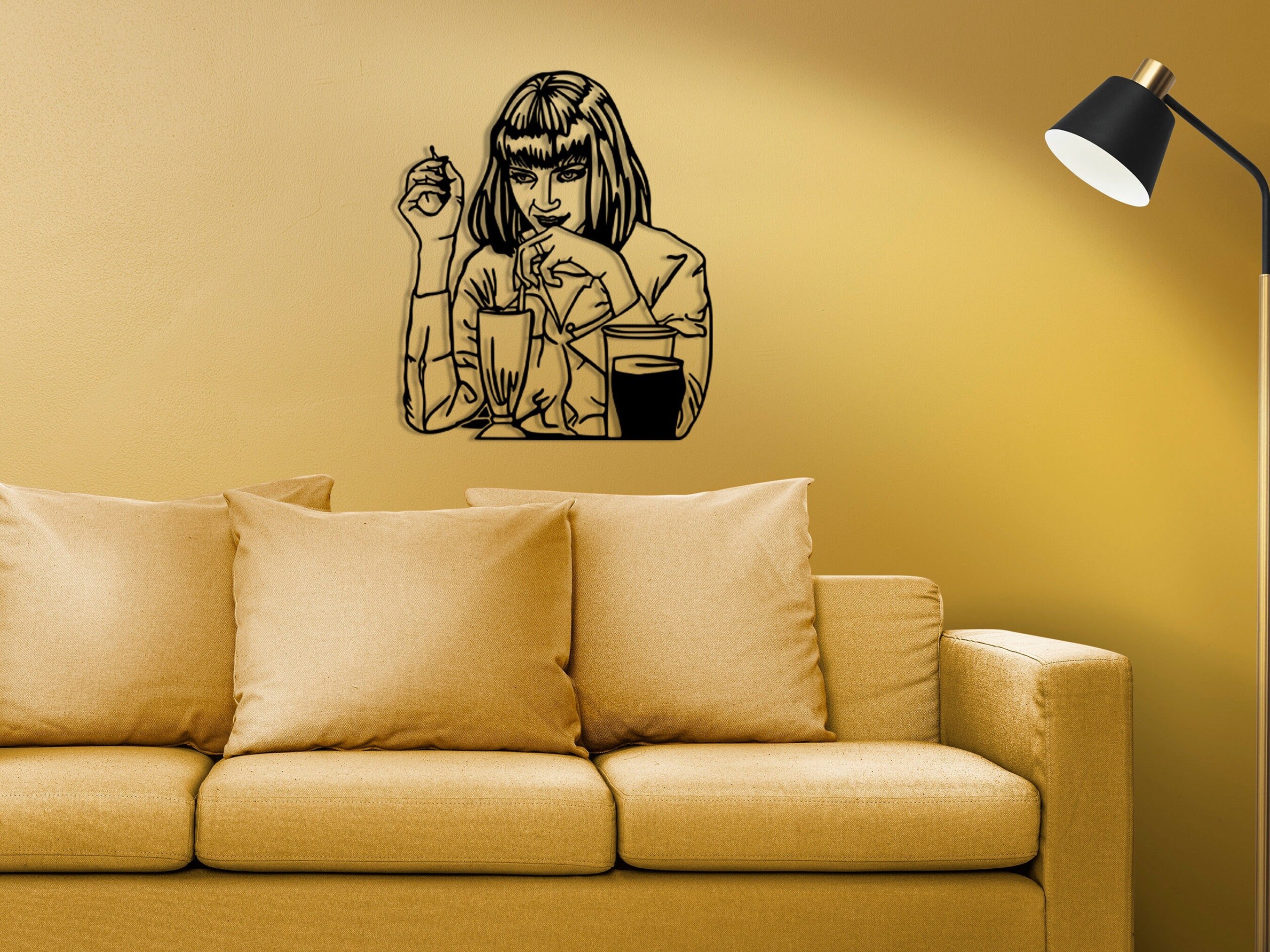 Iconic Pulp Fiction Metal Wall Art, Tarantino Movie Poster Decor ...