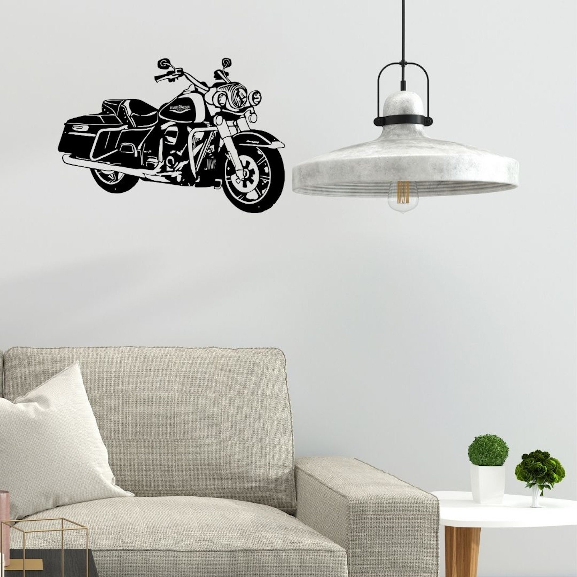 Harley-davidson Motorcycle Metal Wall Art Cruiser Motorcycle Bike Lover ...