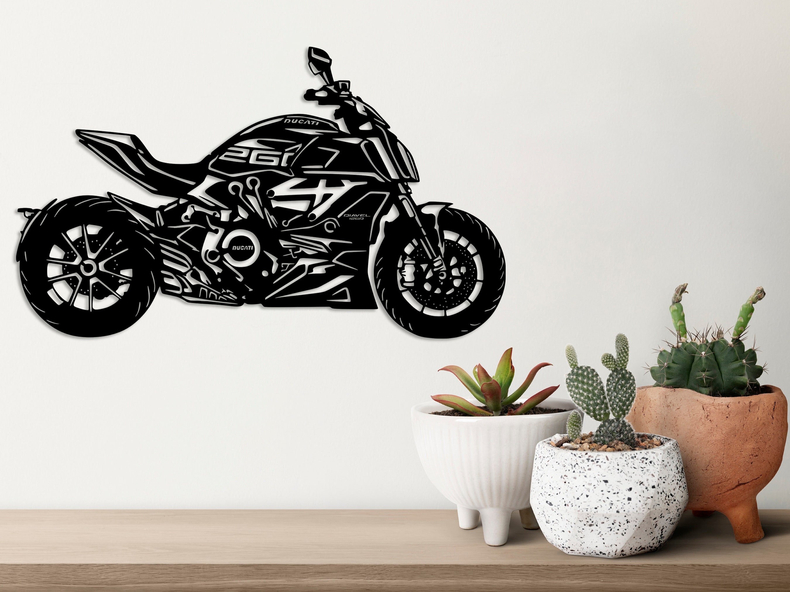 Ducati X Diavel, Motorcycle, Metal Wall Art, Housewarming Gift , Wall ...