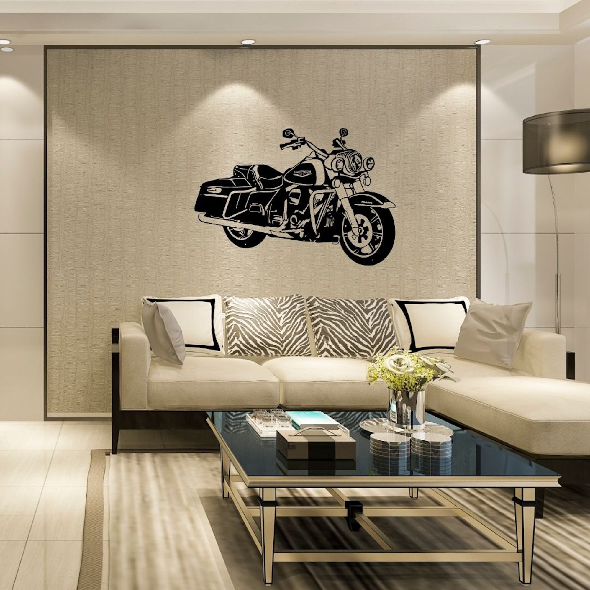 Harley-davidson Motorcycle Metal Wall Art - Cruiser Motorcycle - Bike ...