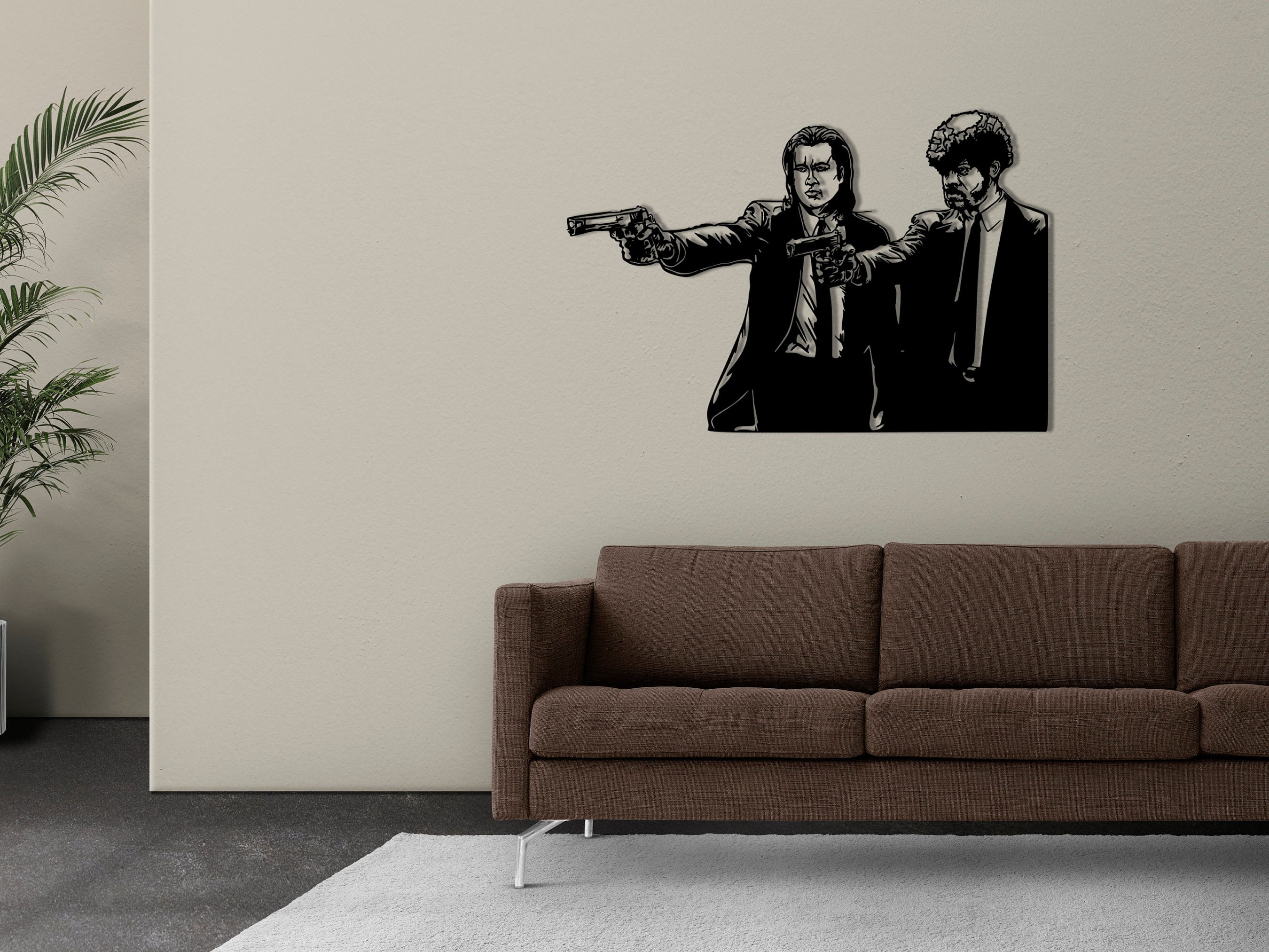 Iconic Pulp Fiction Metal Wall Art, Tarantino Movie Poster Decor ...