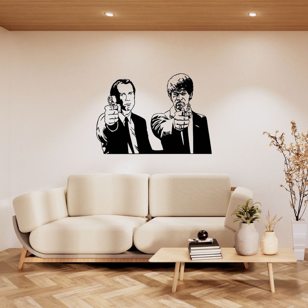 Iconic Pulp Fiction Metal Wall Art, Tarantino Movie Poster Decor ...