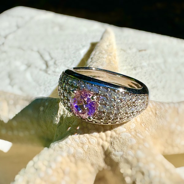 Pink Cz Ring - Etsy
