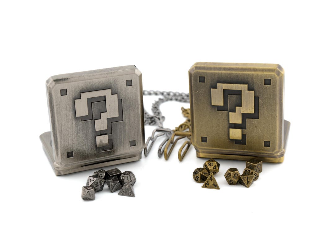 Question Mark Mini Dnd Dice Set | 7 Piece Pocket Watch RPG Dice | Video ...