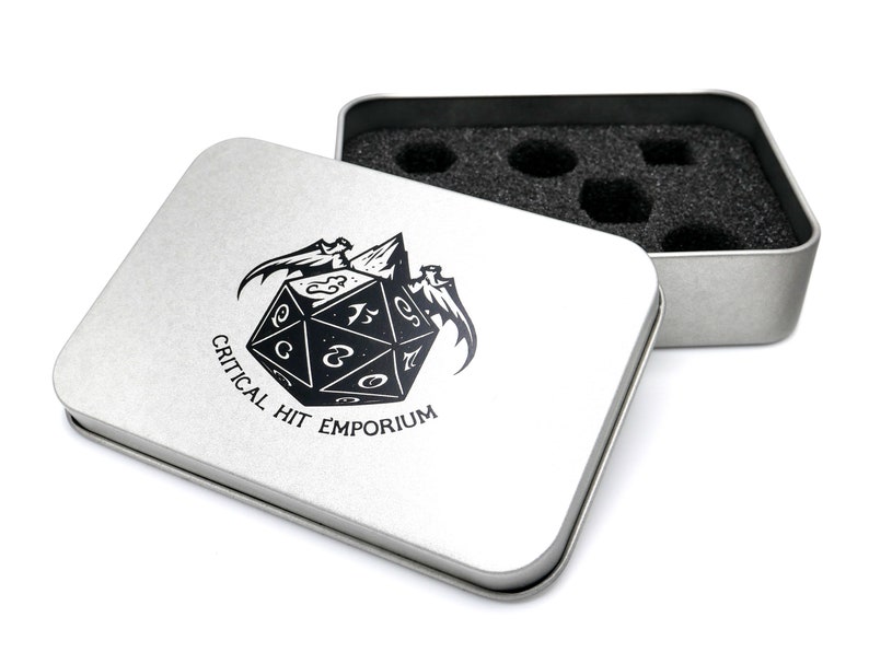 Swan Dnd Dice Set 7-piece Resin Dice Black Bird Dungeons and Dragons ...